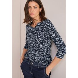 Cecil 3/4-Arm-Shirt mit All-Over Print universal blue XXL (46) XXL (46) Shirt im Tunika-Look von Cecil