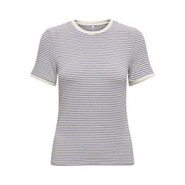 Only Kurzarmshirt &raquo;ONLTINE S/S O-NECK TOP JRS&laquo; Cloud Dancer Stripes:Skipper blue M (38) M (38) Shirt von Only