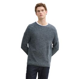 Tom Tailor Rundhalspullover in Melange Optik grey mint navy towonte XXL XXL Pullover von Tom Tailor