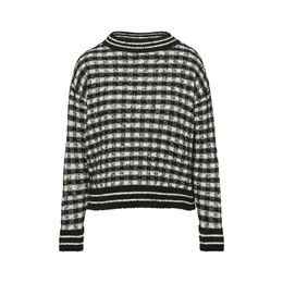s.Oliver BLACK LABEL Stehkragenpullover mit Karomuster grey/black 34 34 Pullover von s.Oliver BLACK LABEL