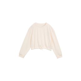 Tom Tailor Sweatshirt mit Kordelzug am Saum gardenia white 140 140 Cropped Sweatshirt von Tom Tailor