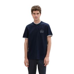 Tom Tailor Poloshirt mit Print sky captain blue 3XL 3XL Poloshirt von Tom Tailor