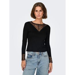 Jacqueline de Yong JDY Spitzenshirt &raquo;ROXY L/S LACE TOP JRS NOOS&laquo; Black S (36) S (36) Langarm-Design, ideal f&uuml;r vielseitige Outfit-Kombinationen