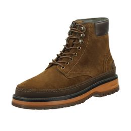 Gant Schnürstiefel »Clafton« Business Stiefel, Schnürboots mit markantem Blockabsatz dunkelbraun 41 41 Bequemer Schnürboots mit Ziernähten