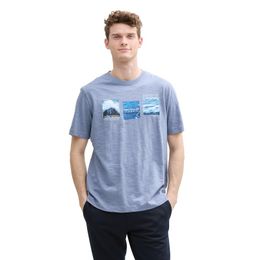 Tom Tailor T-Shirt mit Front Print dove blue XXL XXL T-Shirt von Tom Tailor