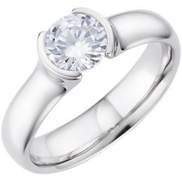 HECHTER PARIS Fingerring »Schmuck Geschenk Silber 925 Damenring« mit Zirkonia (synth.) silberfarben-kristallweiß 56 Eleganter Ring mit funkelndem...