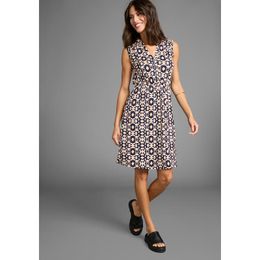 Laura Scott Sommerkleid mit klassischem Kragen bunt-gemustert 44 - N-Gr N-Gr 44 Sommerkleid mit Polokragen im femininen Stil