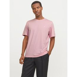 Jack & Jones JACK & JONES Rundhalsshirt »JJEPAULOS TEE SS CREW NECK NOOS« mit Logo Stickerei Pink Nectar Detail:Melange XXL XXL Herren-T-Shirt von Jack & Jones