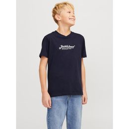 Jack & Jones JACK & JONES JUNIOR T-Shirt &raquo;JJBEAU TEE SS CREW NECK JNR&laquo; Sky Captain 140 140 Kurzarm-Design, ideal f&uuml;r warme Tage oder als Layering-Basis