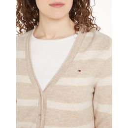 Tommy Hilfiger Strickjacke »SOFT WOOL V-NK CARDIGAN« mit V-Ausschnitt, 100% Wolle Classic Beige Htr/Ivory Petal Htr M (38) M (38) Cardigan von...