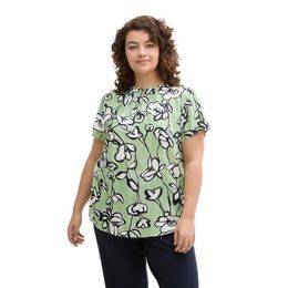 Tom Tailor PLUS Kurzarmbluse mit All-Over Print fresh spring floral design 44 44 Bluse von Tom Tailor Plus