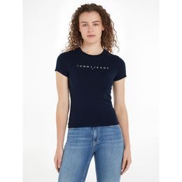 Tommy Jeans CURVE T-Shirt »TJW SLIM LINEAR TEE EXT« in Große Größen Dark Night Navy 4XL (48) 4XL (48) Shirt von Tommy Jeans