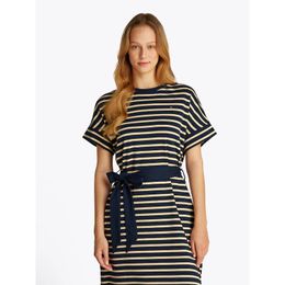 Tommy Hilfiger A-Linien-Kleid »COTTON INTERLOCK SHORT DRESS« mit Bindeband Night Sky/ Country Ivory XS (34) - N-Gr N-Gr XS (34) Kleid von TOMMY...