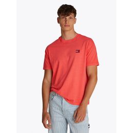 Tommy Jeans T-Shirt »TJM RLX TJ LABEL TEE« Bright Vermillion S S Rundhalsshirt von Tommy Jeans