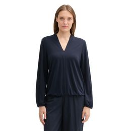 Tom Tailor Langarmshirt mit V-Ausschnitt sky captain blue XS (34) XS (34) Langarmshirt für Damen von Tom Tailor