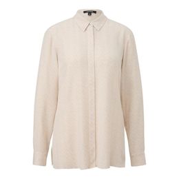 comma, COMMA Langarmbluse aus Viskose, mit Minimal-Muster beige aop 38 38 Longbluse für Damen von COMMA