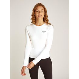 Tommy Jeans Langarmshirt &raquo;TJW SLIM ESSENTIAL LOGO 2 LS EXT&laquo; mit Logo white XL (42) XL (42) Slim Fit Passform betont deine Figur