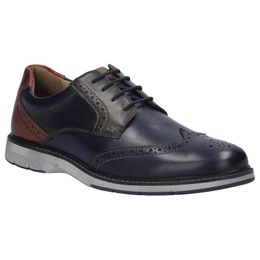 Josef Seibel Budapester »Stuart 07«, Brogue, Business Schuh, Anzugschuh mit Flügelkappe ocean-multi 42 42 Eleganter Schnürschuh mit modischer...