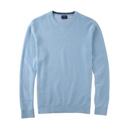 OLYMP Rundhalspullover »Strick Casual« mit modischem Strukturmuster hellblau L L Pullover von OLYMP im klassischen Stil