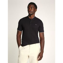 Calvin Klein Poloshirt »STRETCH PIQUE STAND COLLAR POLO« mit kontrastfarbenen Kanten Black XL XL Poloshirt von Calvin Klein