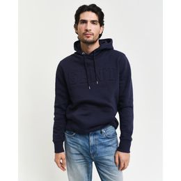 Gant Kapuzensweatshirt »EMBOSSED SWEAT HOODIE« EVENING BLUE 4XL 4XL Hoodie von Gant