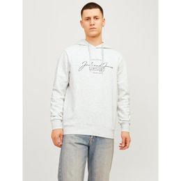 Jack & Jones JACK & JONES Kapuzensweatshirt &raquo;JJFERRIS SWEAT HOOD&laquo; White Melange Print:BIG XXL XXL Sweater von Jack & Jones