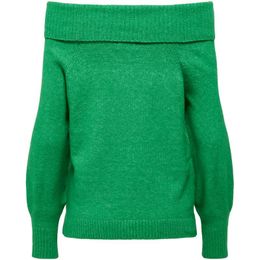 Only Carmenpullover »ONLJEANETT LIFE L/S OFF SHOULDER CC KNT« Green Bee Detail:Melange XL (42) XL (42) Pullover von Only
