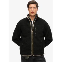 Superdry Fleecejacke »OUTDOOR FULL ZIP FLEECE« ohne Kapuze Contrast Black XL XL Outdoor Fleecejacke von Superdry