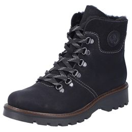 Rieker Winterstiefelette, Schnürboots, Outdoorstiefelette, Bergsteiger-Look, mit Warmfutter schwarz 42 42 Schnürstiefel im Bergsteiger-Look