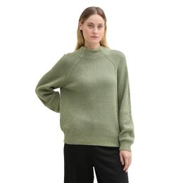 Tom Tailor Stehkragenpullover pale bark green rib structure XXL (44) XXL (44) Stehkragenpullover-Pullover von Tom Tailor PLUS