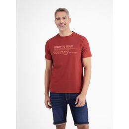 Lerros T-Shirt mit Schriftzug earth red S S T-Shirt von Lerros
