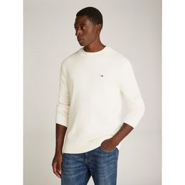 Tommy Jeans Strickpullover »TJM SLIM ESSNTLS C-NECK SWEATER« mit Markenlogo auf der Brust Ancient White M M Pullover von Tommy Jeans
