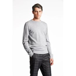 LINDBERGH Rundhalspullover mit Rundhalsausschnitt lt grey mix XXL XXL Pullover von LINDBERGH