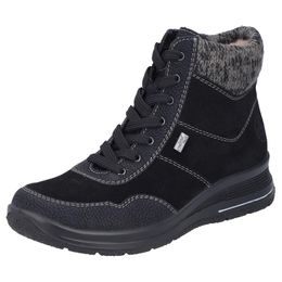 Rieker Winterboots, Stiefelette, Outdoorboots mit wasserabweisender TEX-Membran schwarz 38 38 Schnürboots mit Strickkragen
