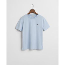 Gant T-Shirt &raquo;REG SHIELD KA T-SHIRT&laquo; mit einer kleinen aufgestickten Wappen-Grafik auf der Brust FRESH BLUE XXL XXL Bequemes T-Shirt mit Kurzarm...
