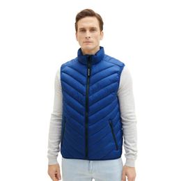 Tom Tailor Steppweste mit seitlichen Reißverschlusstaschen hockey blue XXL XXL Steppweste von Tom Tailor