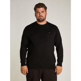 Tommy Hilfiger Big & Tall TOMMY HILFIGER BIG & TALL Rundhalspullover &raquo;BT-ESSENTIAL COTTON CREW NECK-B&laquo; in Gro&szlig;en Gr&ouml;&szlig;en, Logostickerei Black 5XL 5XL Pullover von Tommy...