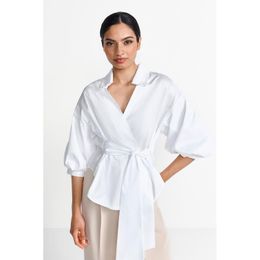 RICHROYAL Klassische Bluse Mit überschnittener Schulter und Button-Down-Kragen white 38 38 Stylische Bluse von RICHROYAL