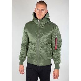 Alpha Industries Bomberjacke »MA-1 HOODED« mit Kapuze sage green XL XL Viele coole Details