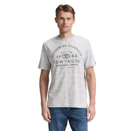 Tom Tailor T-Shirt mit Logo Print tarmac grey white injected 3XL 3XL T-Shirt von Tom Tailor