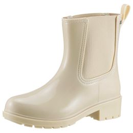 Tommy Hilfiger Chelseaboots &raquo;FLAG RAINBOOT&laquo;, Gummistiefel, Blockabsatz, Schlupfschuh mit Anziehlasche beige 39 39 Trendiger Rainboots mit...