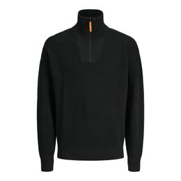 Jack & Jones JACK & JONES Troyer »JCOOUTDOOR KNIT HALF ZIP HIGH NECK SN« Black XXL XXL Pullover von Jack & Jones