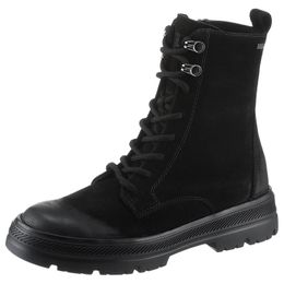 Paul Green Schnürboots, Blockabsatz, Schnürstiefelette, wasserabweisende GORE TEX-Membran schwarz 41 41 Schnürboots mit Ösen und Logoschriftzug