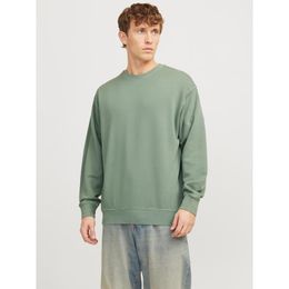 Jack & Jones JACK & JONES Sweatshirt &raquo;JJECHARGE FADED SWEAT CREW NECK NOOS&laquo;, mit Rippb&uuml;ndchen Iceberg Green XXL XXL Basic Sweater von Jack & Jones