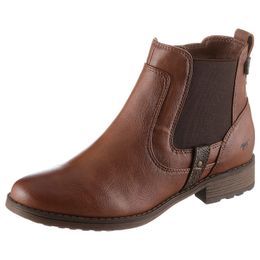 Mustang Shoes Chelseaboots, Schlupfstiefel, Stiefelette, Business Schuh in aktueller Used-Optik cognac-used 37 37 Mit Stretcheinsatz und...