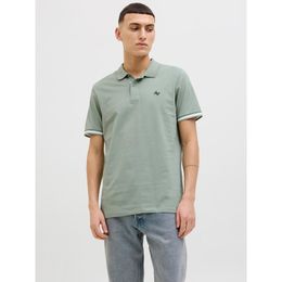 Jack & Jones JACK & JONES Poloshirt »JJEJERSEY LOGO POLO SS SN« mit Logo Stickerei Iceberg Green Detail:Play XS XS Polo mit Knopfleiste von Jack & Jones