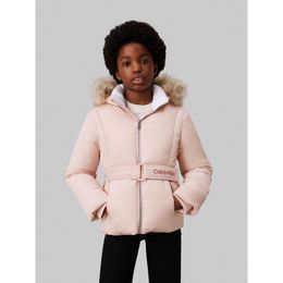 Calvin Klein Jeans Outdoorjacke »Classic Belted Fur Jacket« mit Kapuze für Kinder bis 16 Jahre und mit Logoschriftzug Peach Whip 6 (116) 6 (116)...