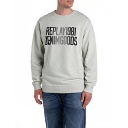 Replay Sweatshirt, mit Frontprint light mint melange S S Sweatshirt von Replay