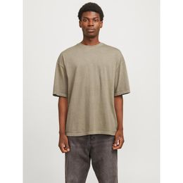 Jack & Jones Jack & Jones Herren Rundhalsshirt &raquo;JJECHARGE FADED TEE O-NECK NOOS&laquo; mit Rundhalsausschnitt silber XXL