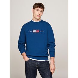 Tommy Hilfiger Sweatshirt &raquo;HILFIGER FLAG EMBRO SWEATSHIRT&laquo;, mehrfarbige Stickerei auf der Brust Deep Indigo XL XL Rundhalssweatshirt von Tommy...
